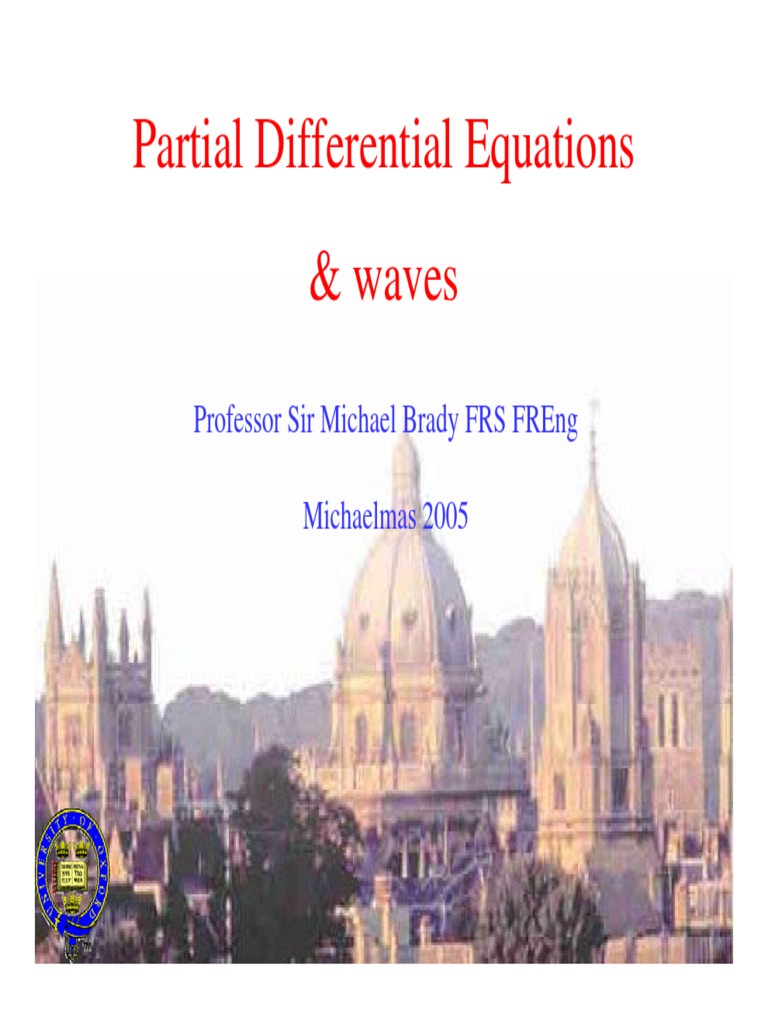 Partial Differential Equations - Waves | PDF | Partial Differential Equation | Equations