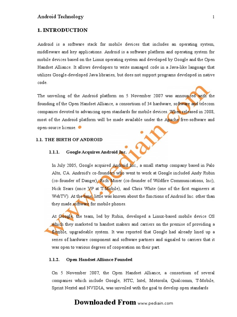 Android Technology Seminar | PDF | Android (Operating System) | Mobile App