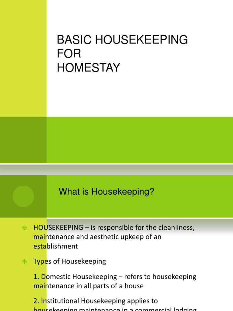 Basic Housekeeping For Homestay Pdf Bed Housekeeping
