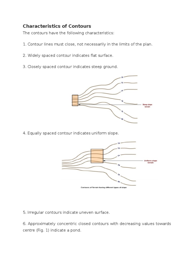 Characteristics of Contours | PDF