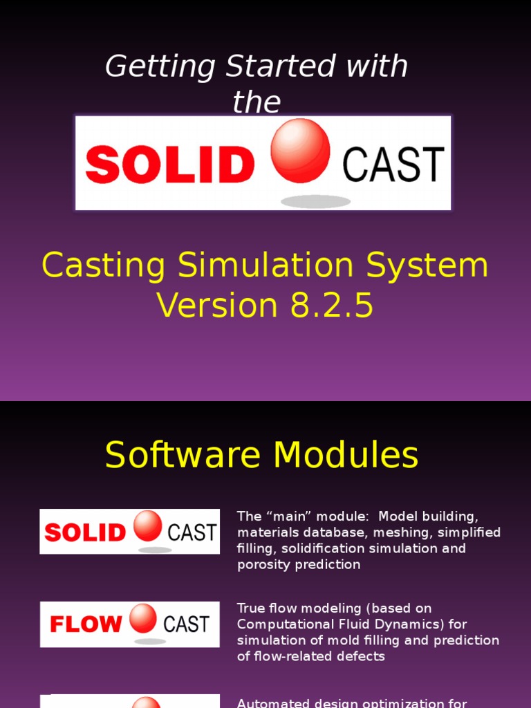 Tutorial SolidCast 8.2.5 | PDF | Casting (Metalworking) | Applied And ...