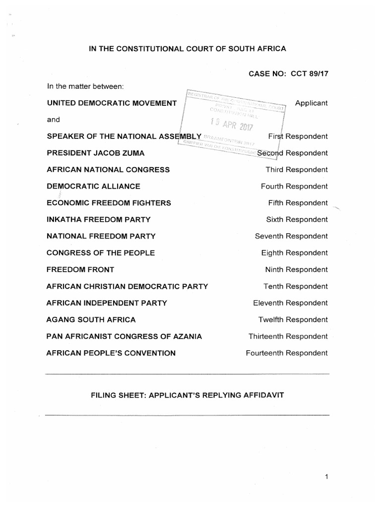UDM Opposing Affidavit | PDF