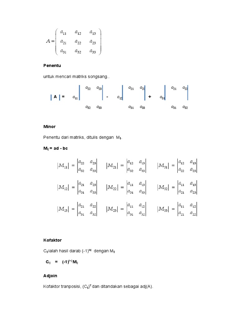 Matriks Notes | PDF