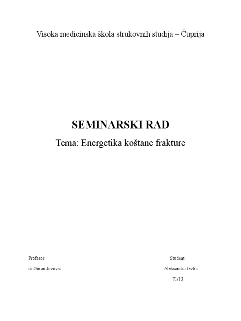 FIZIKA Energetika Kostane Frakture 20133 | PDF