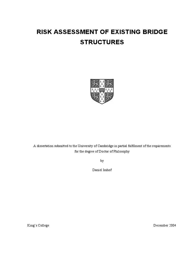 Bridge Risk Assessment | PDF | Risk | Risk Assessment