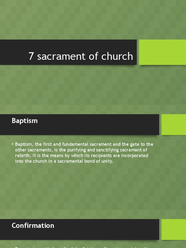 7 Sacrament of Church | PDF | Sacraments | Confirmation