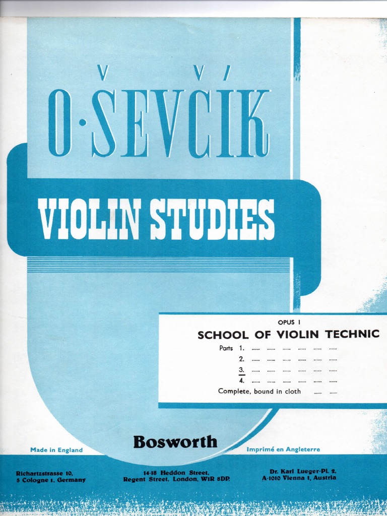 Violin Studies Osevcik001 | PDF