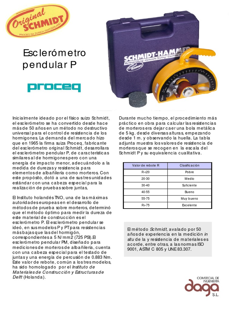 Folleto Esclerometro P | PDF | Materiales | Science