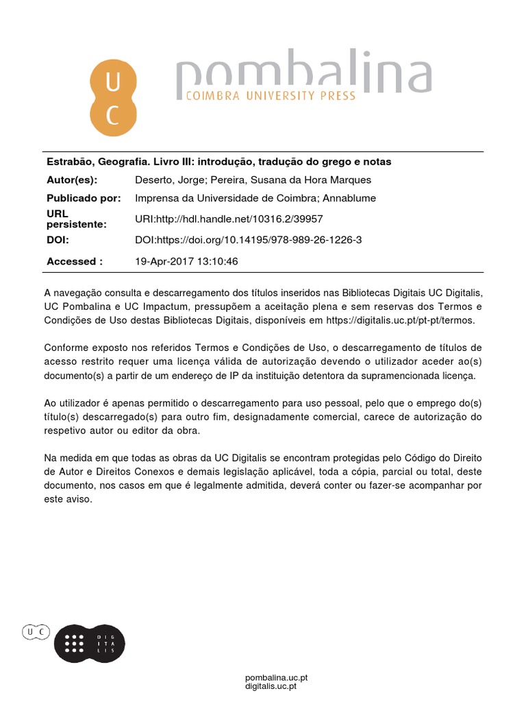 Estrabao Univcoimbra | PDF | Tempo | Geografia