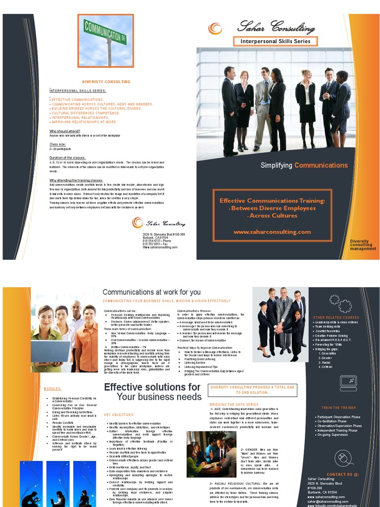 Effective Communication Course Brochure | PDF | Communication ...
