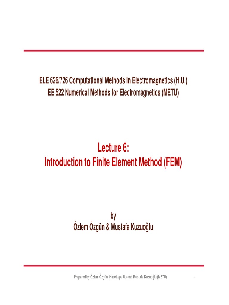 Lec6 - Introduction To FEM | PDF | Calculus Of Variations | Finite Element Method