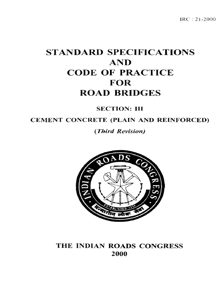 Irc 21 2000 | PDF | Concrete | Beam (Structure)