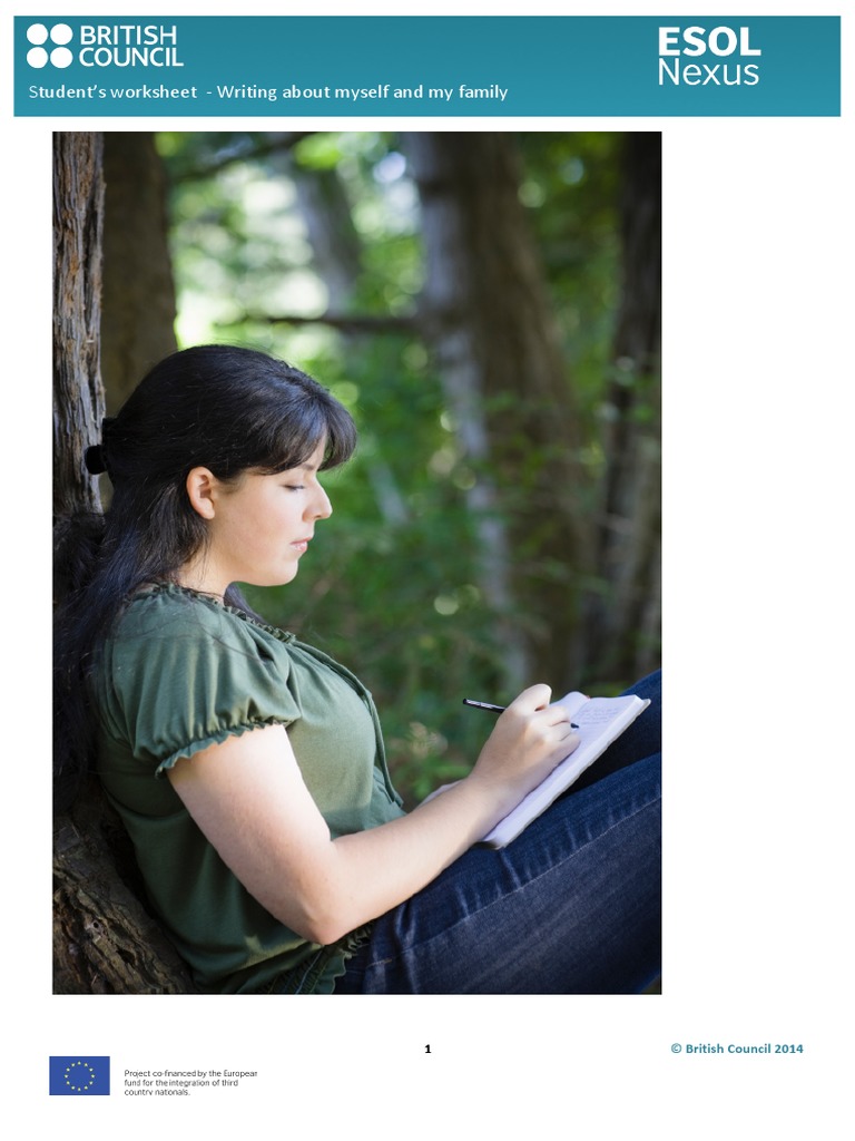 Student's Worksheet - Writing About Myself and My Family | PDF