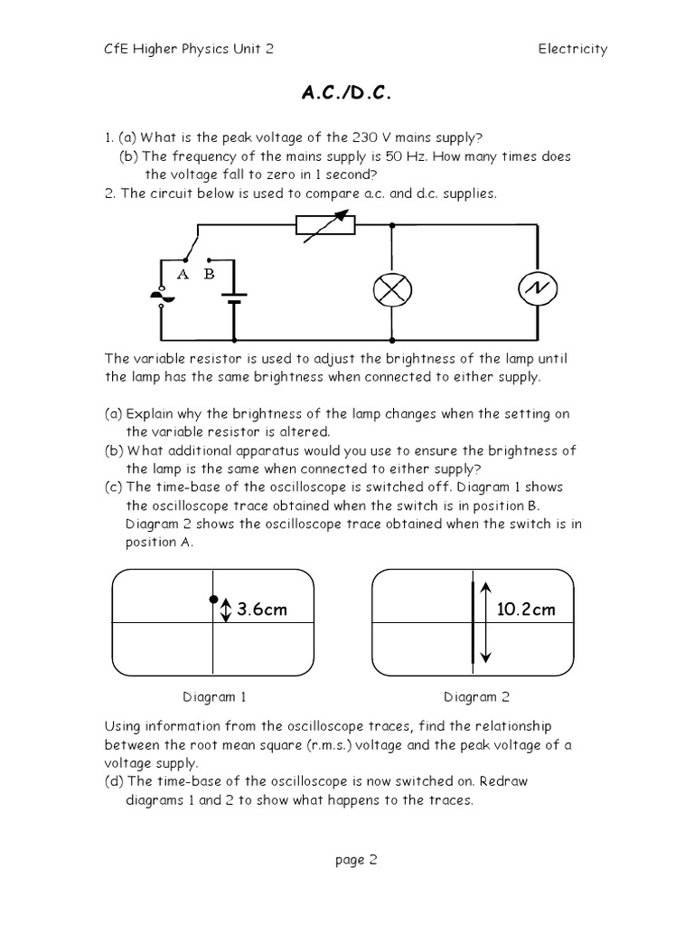 Electricity Questions and Solutions | PDF | Capacitor | Electrical ...
