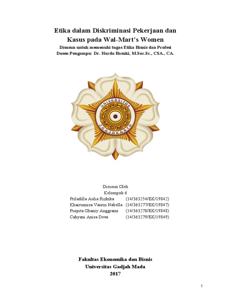 Etika Diskriminasi Kerja di Wal-Mart | PDF | Karier & Perkembangan | Pengembangan Diri