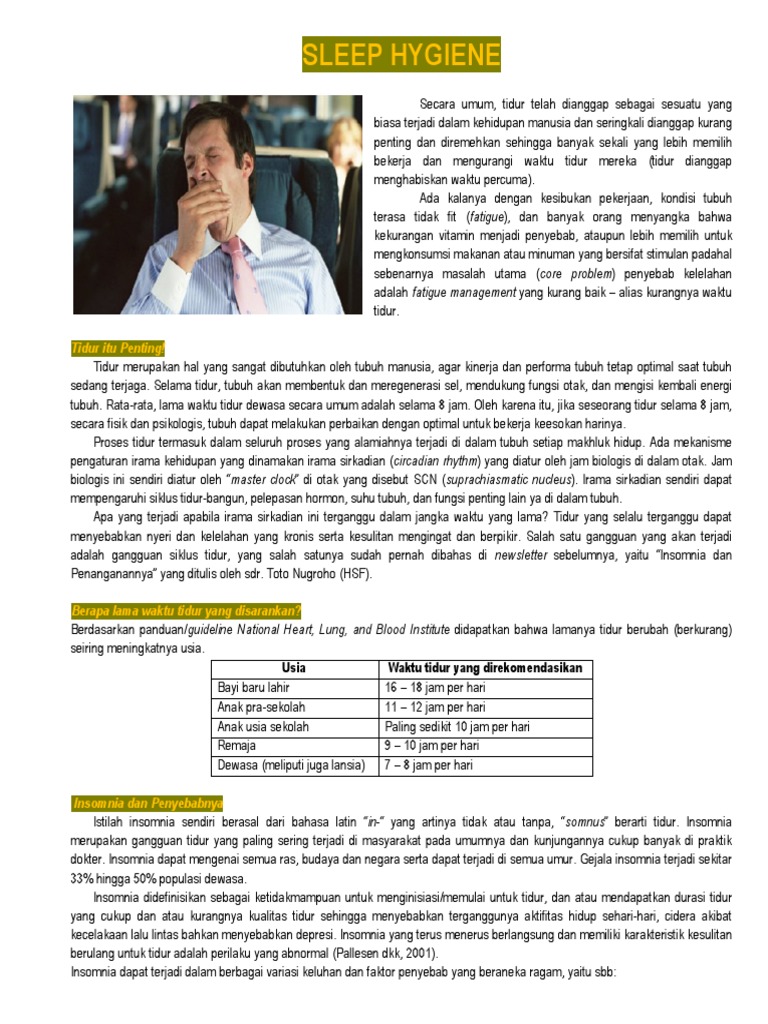 Sleep Hygiene | PDF