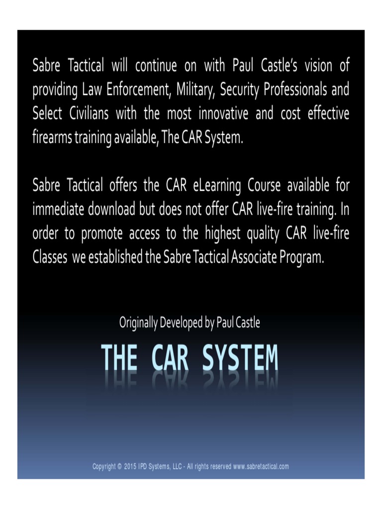 The Car System: Originally Developed by Paul Castle | PDF