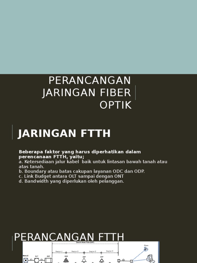 Perancangan Jaringan Fiber Optik | PDF