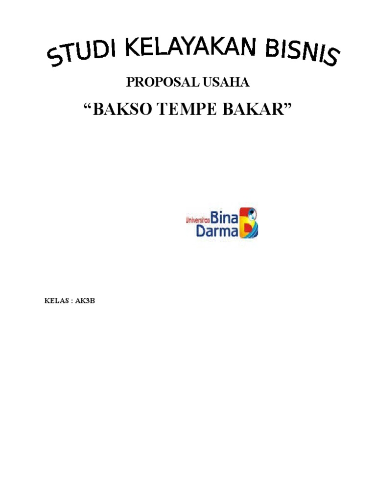 Proposal Usaha Bakso Tempe Bakar | PDF | Memasak, Makanan, & Anggur