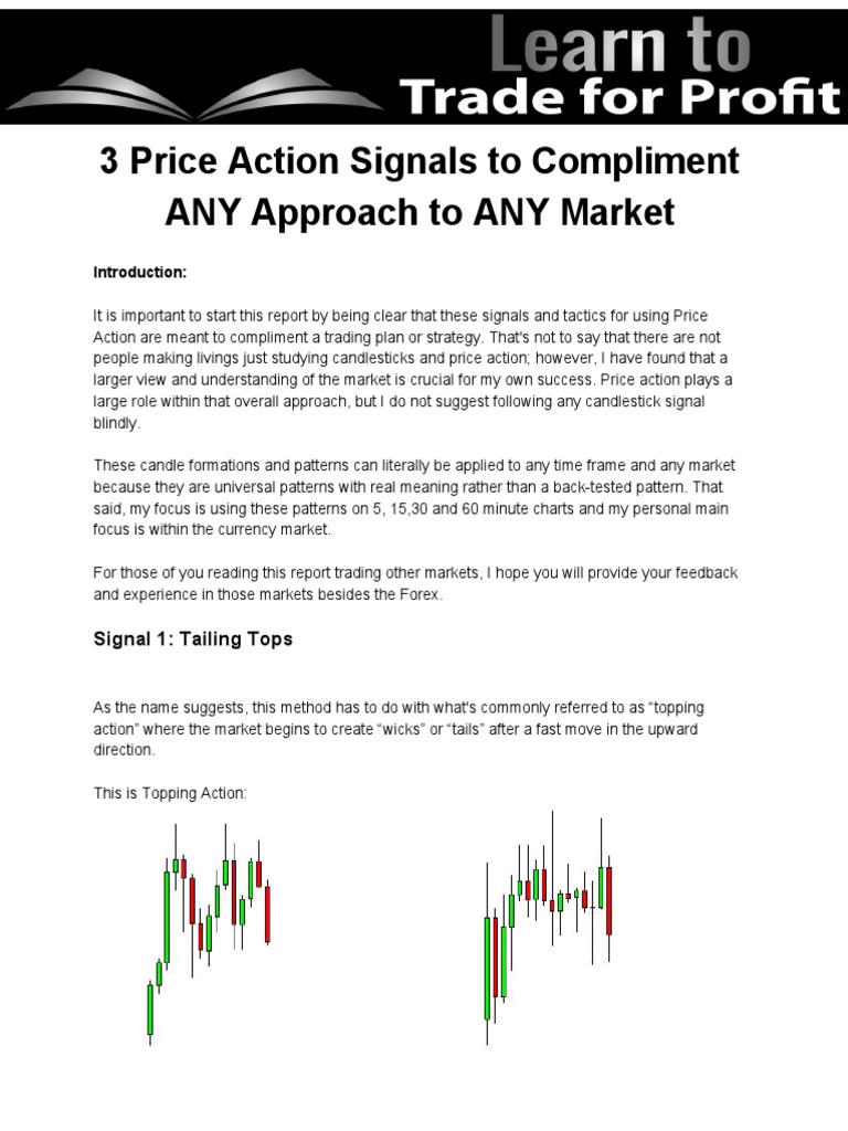 3 Top Price Action Signals PDF | PDF | Market Trend | Financial Markets
