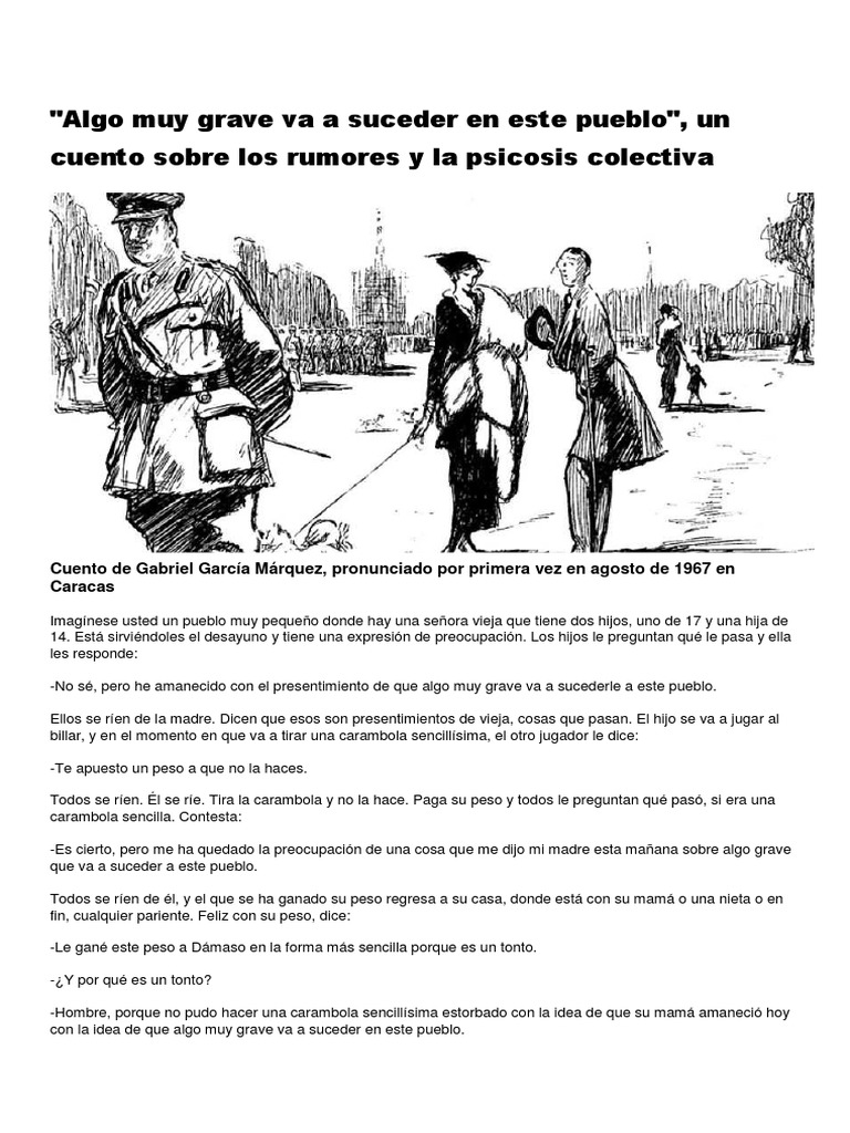 Algo Muy Grave Va A Suceder en Este Pueblo | PDF | Carne | Ocio