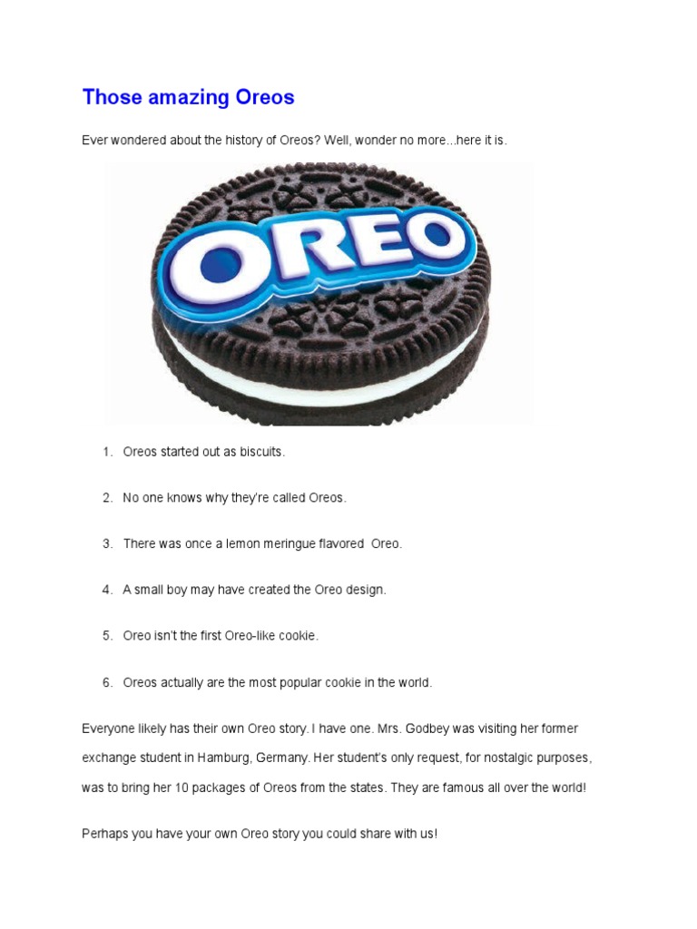 Those Amazing Oreos | PDF