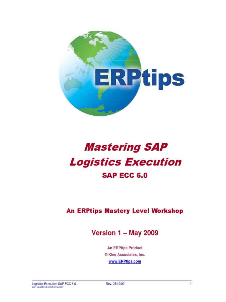 Logistics SAP | PDF | Logistics | Warehouse