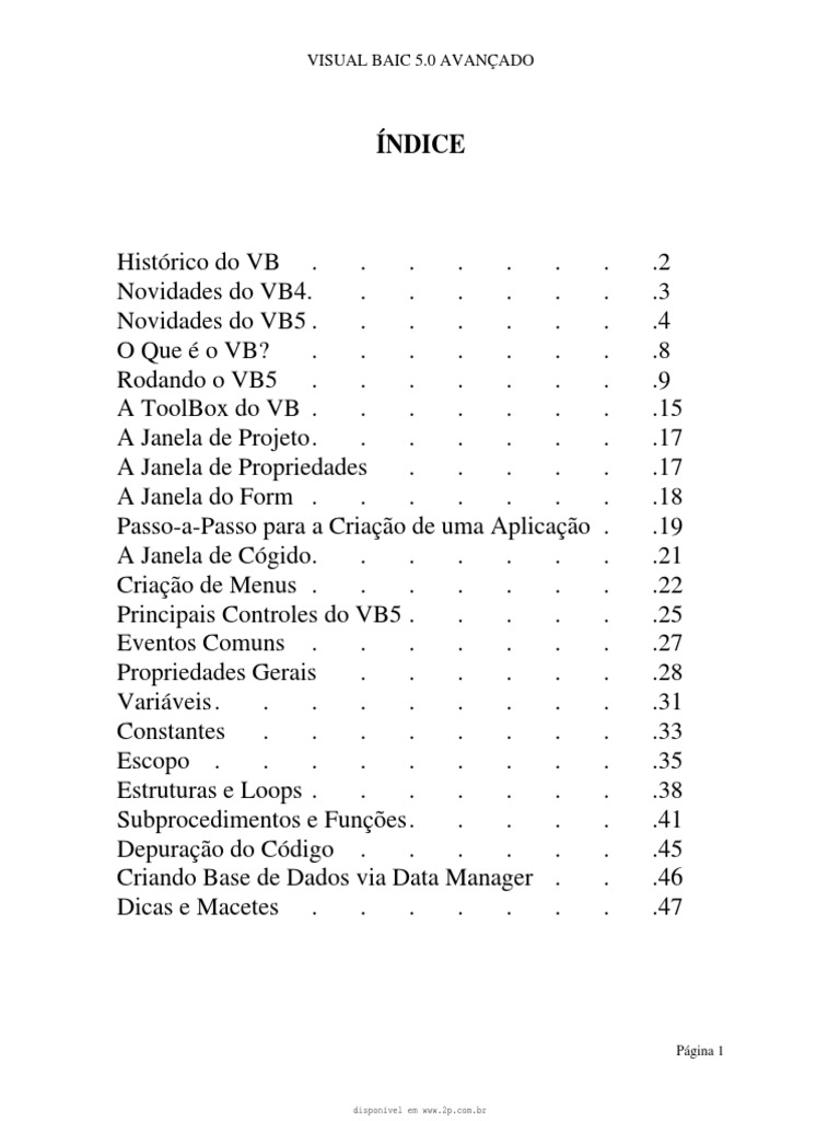 Visual Basic 6 | PDF | Basic | Janela (informática)