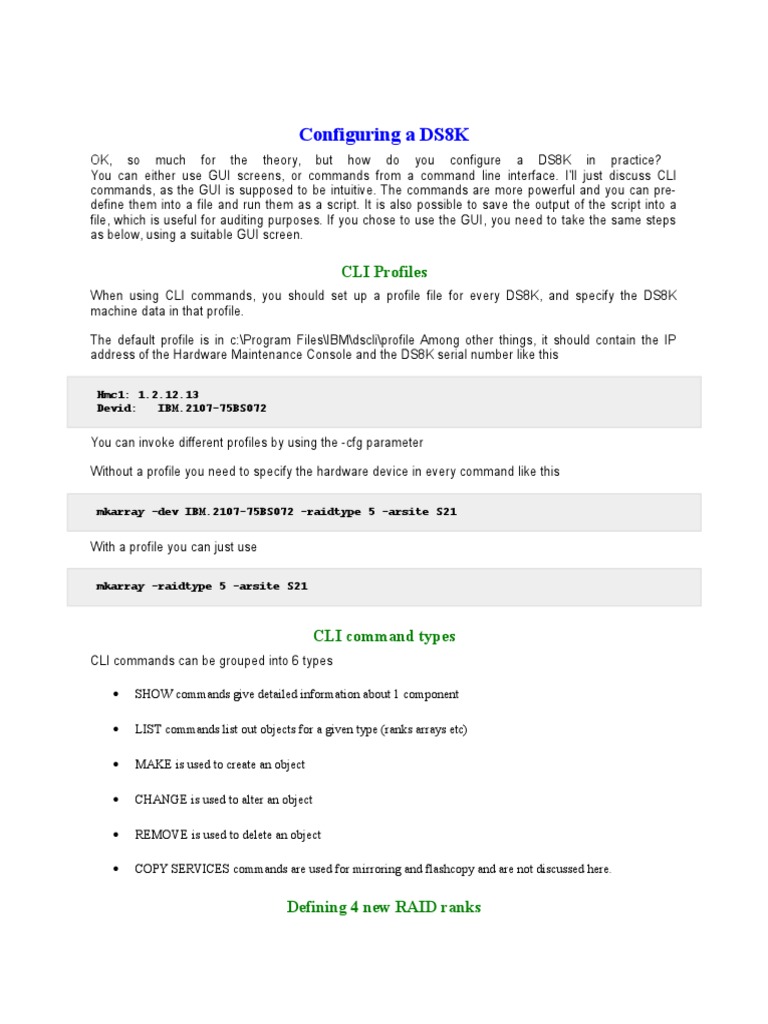 Configuring A DS8K | Download Free PDF | Command Line Interface ...