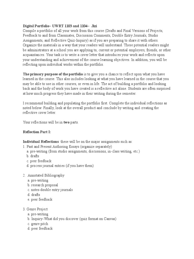 Digital Portfolio Revised April 10 17 | PDF