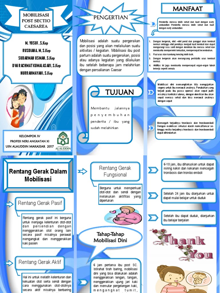 Leaflet Mobilisasi Post Sectio Caesarea | PDF