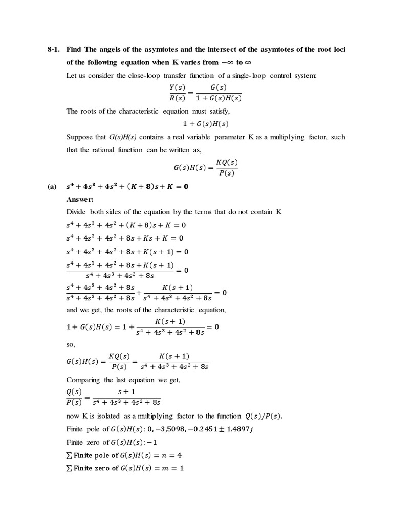 Contoh Soal Root Locus | PDF | Mathematical Concepts | Mathematical Objects