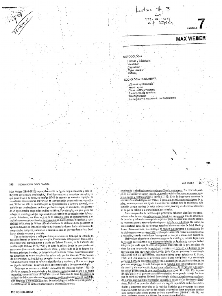 Aportaciones de Max Weber a la Sociología | PDF | Max Weber | Sociología