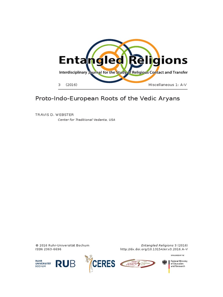 Proto-Indo-European Roots of The Vedic Aryans - Entangled Religions PDF ...