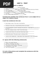 TEST Project 5 Unit 1 | PDF | Language Arts & Discipline