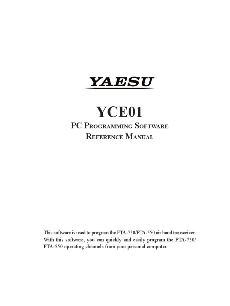 YCE01 - PC Programming Reference Manual | PDF | System Software | Computing