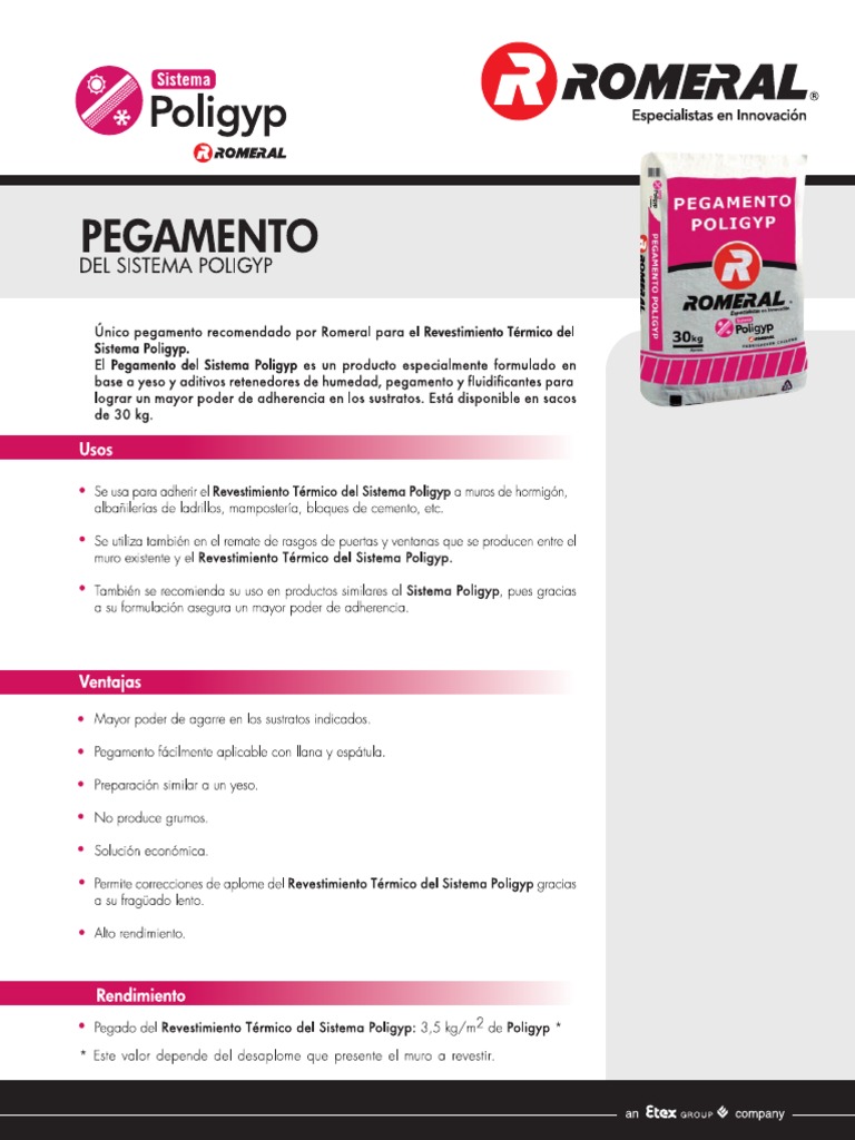 Pegamento Poligyp Ficha PDF | PDF