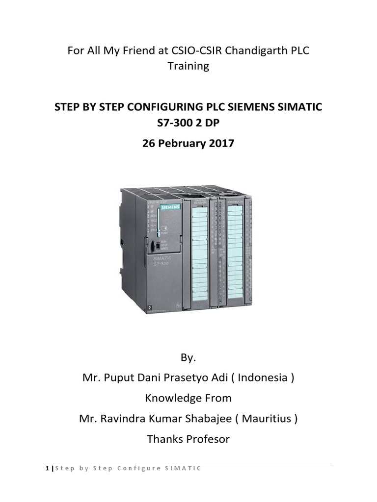 1.step by Step Configuring PLC Siemens | PDF | Double Click | Input/Output