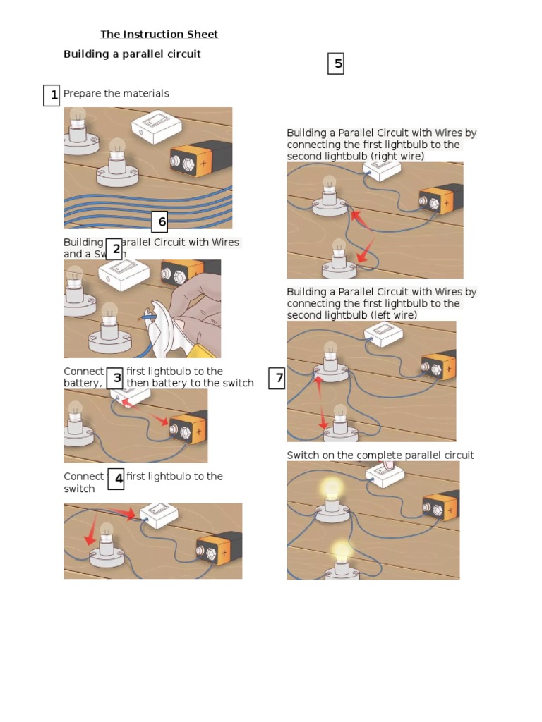 The Instruction Sheet Building A Parallel Circuit | PDF