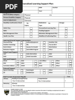 Individual Support Plan Template | PDF | Social Science | Law