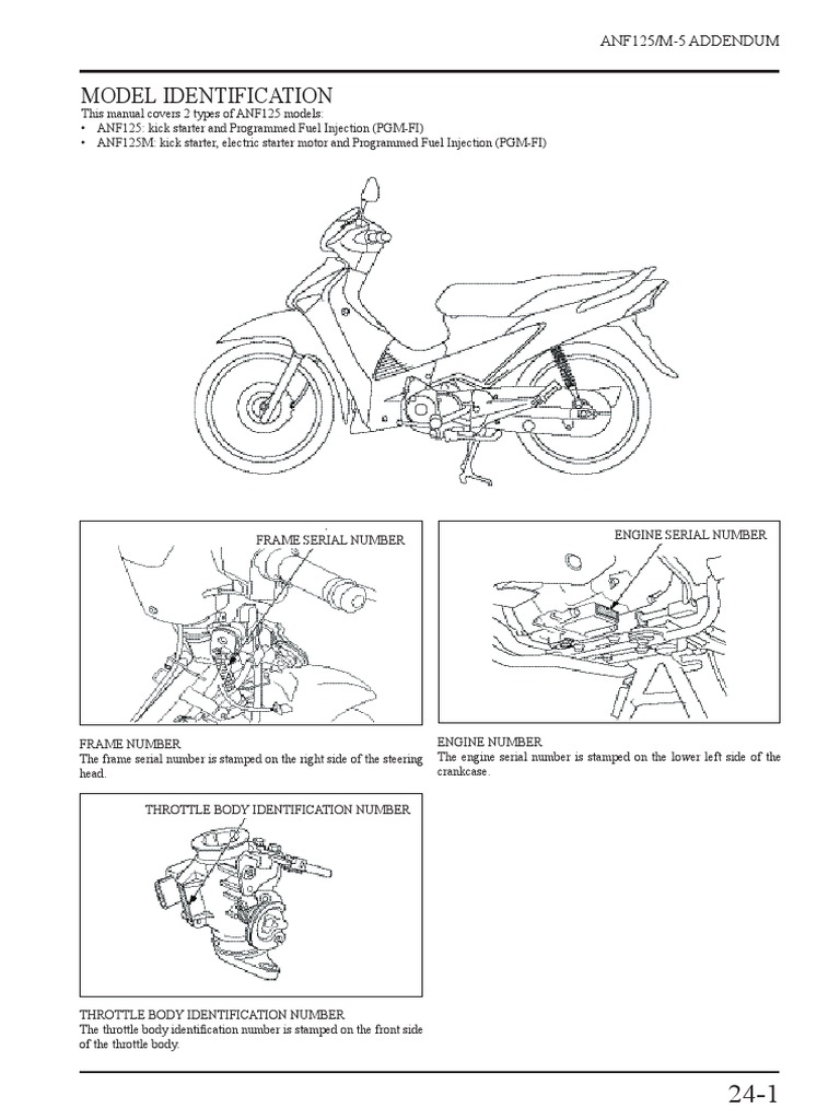 ANF125/M-5 Model Specifications Guide | PDF | Motor Oil | Transmission ...