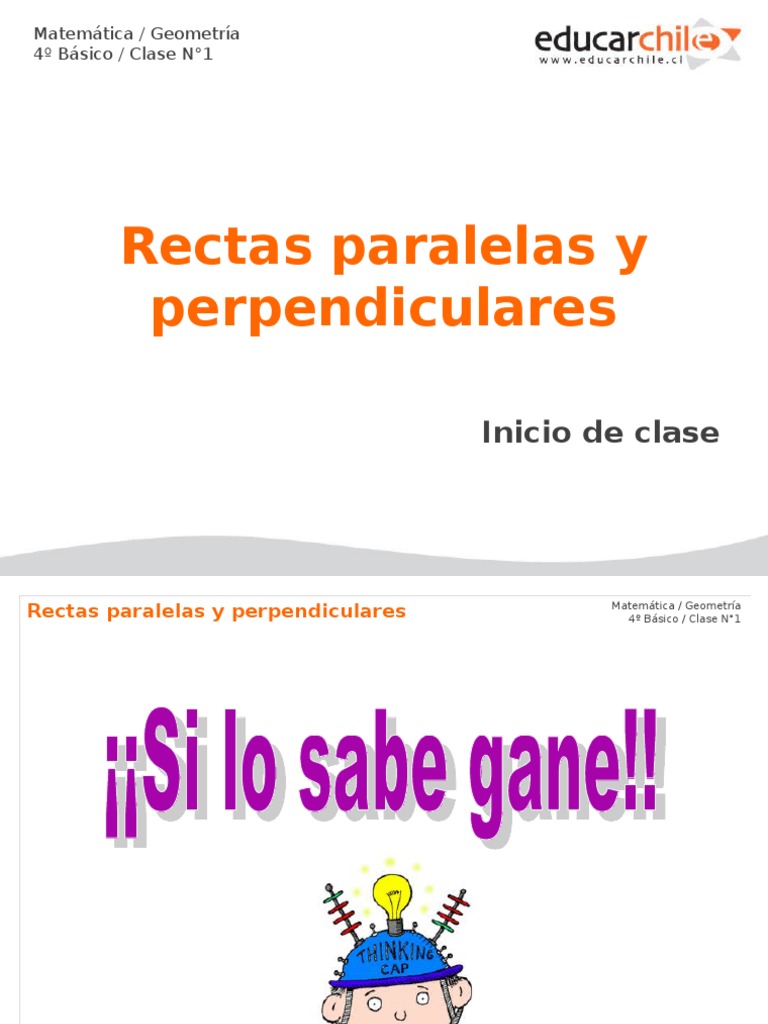 Lineas Perpendiculares y Paralelas | PDF | Perpendicular | Geometría