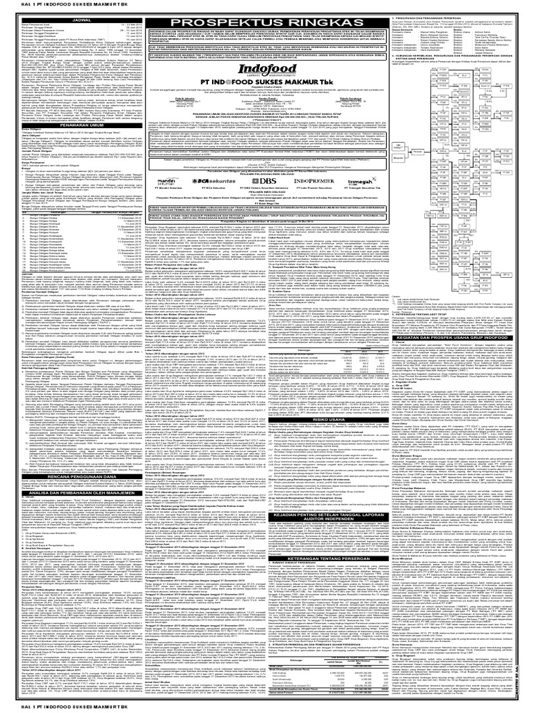 INDOFOOD Prospektus Ringkas Bond VII 140514 | PDF