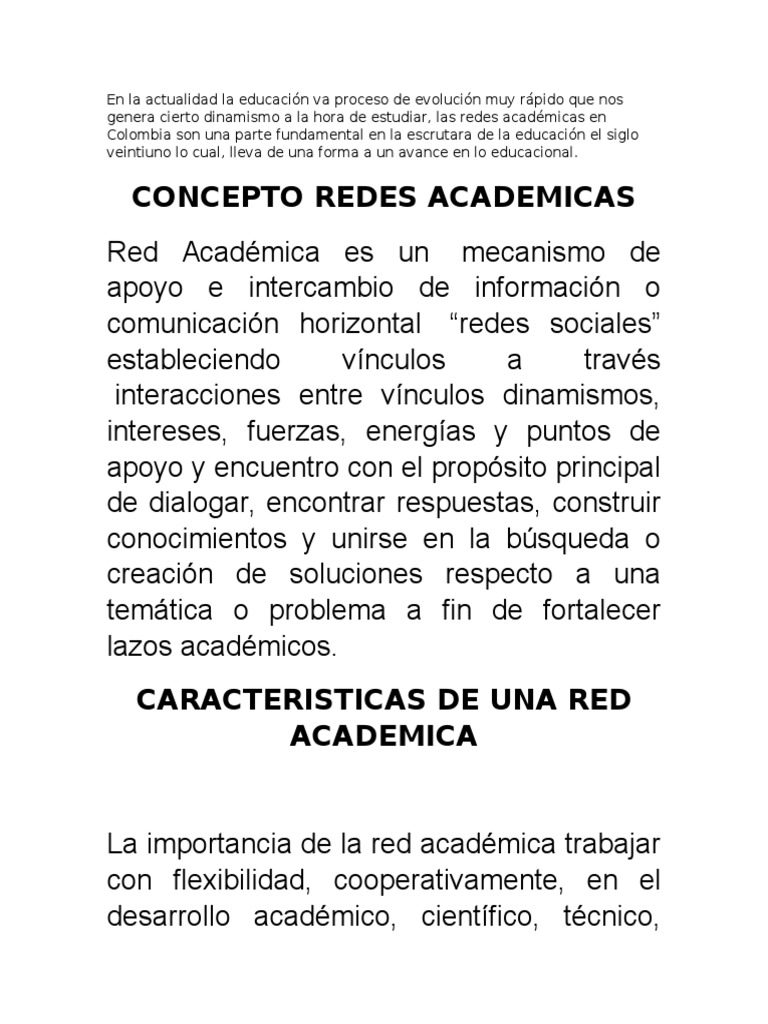 Redes Academicas Mical | PDF | Red social | Conocimiento