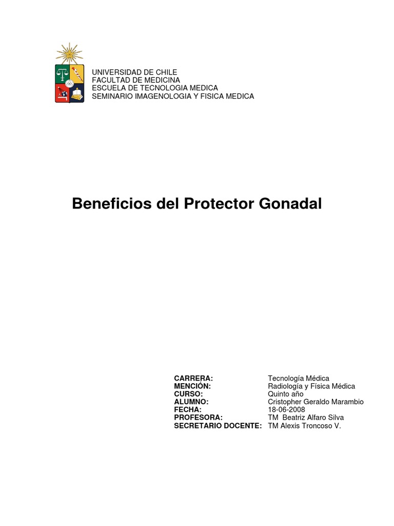 Uso Protector Gonadal RX Pelvis Niño | PDF | Testículo | Radiación ...