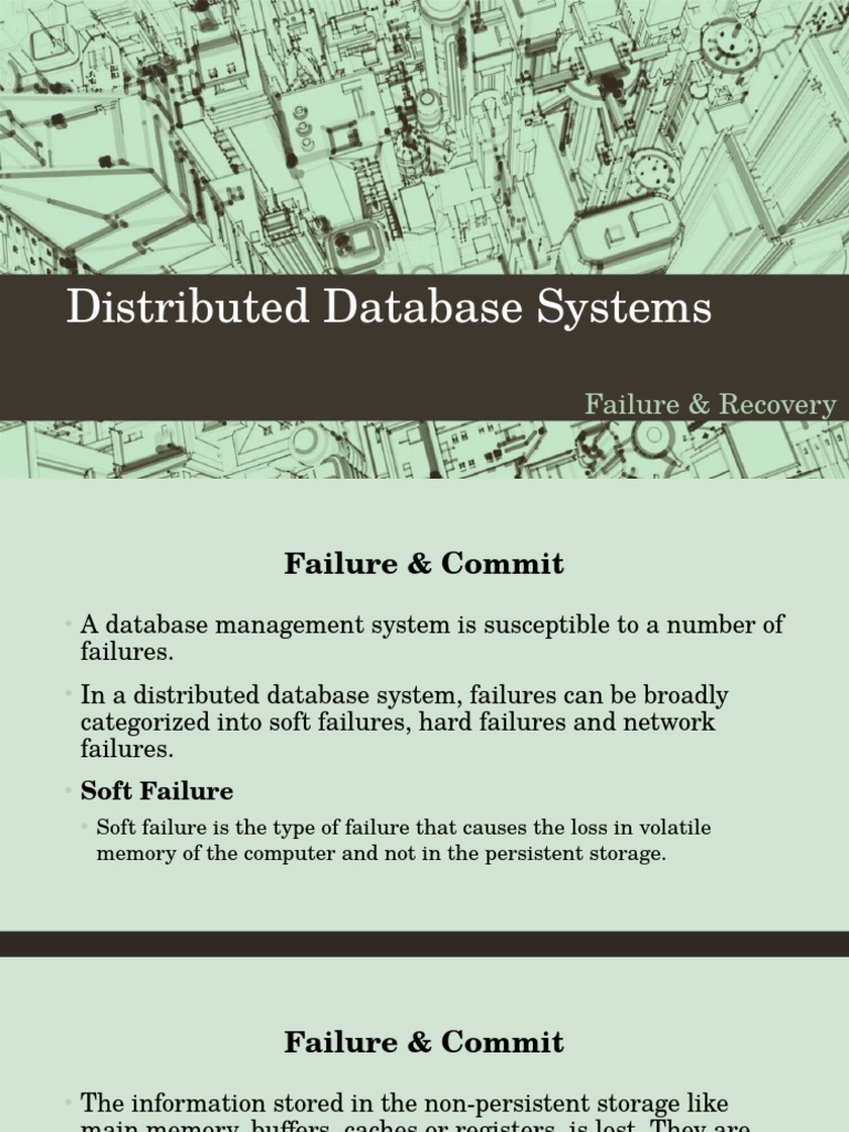 DDBMS Failure and Recovery | PDF | Database Transaction | Computer Data ...