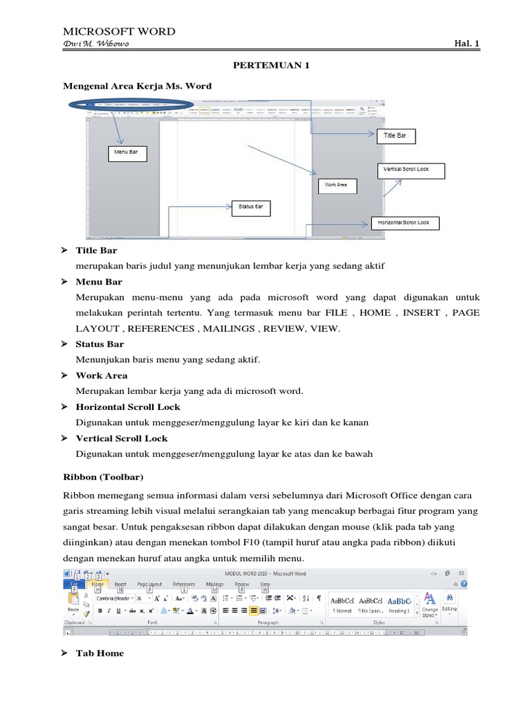 Modul MS Word Untuk LKP PDF | PDF