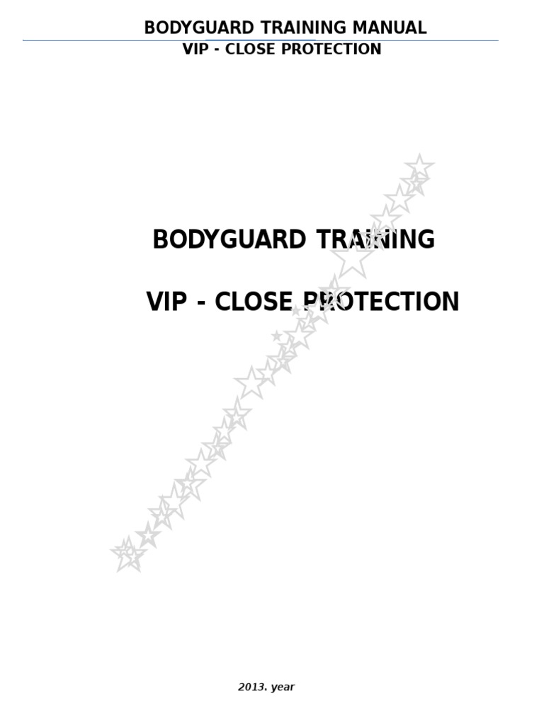 Bodyguard Training Manual | PDF | Bodyguard | Etiquette