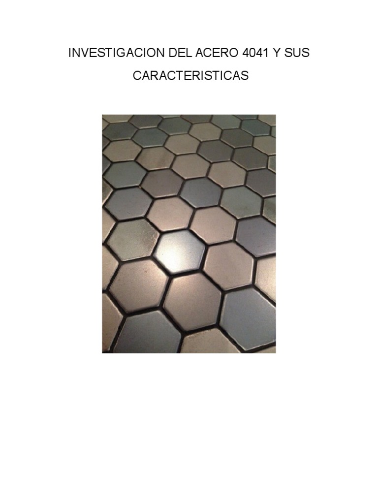 Acero 4041 | PDF | Acero | Hierro