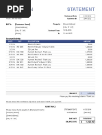 Statement of Account (SOA) Format | PDF | Money | Services (Economics)